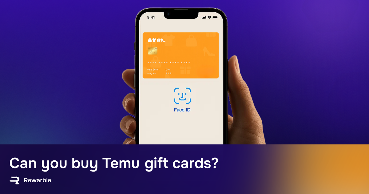 Can you buy Temu gift cards? | Rewarble prepaid cards